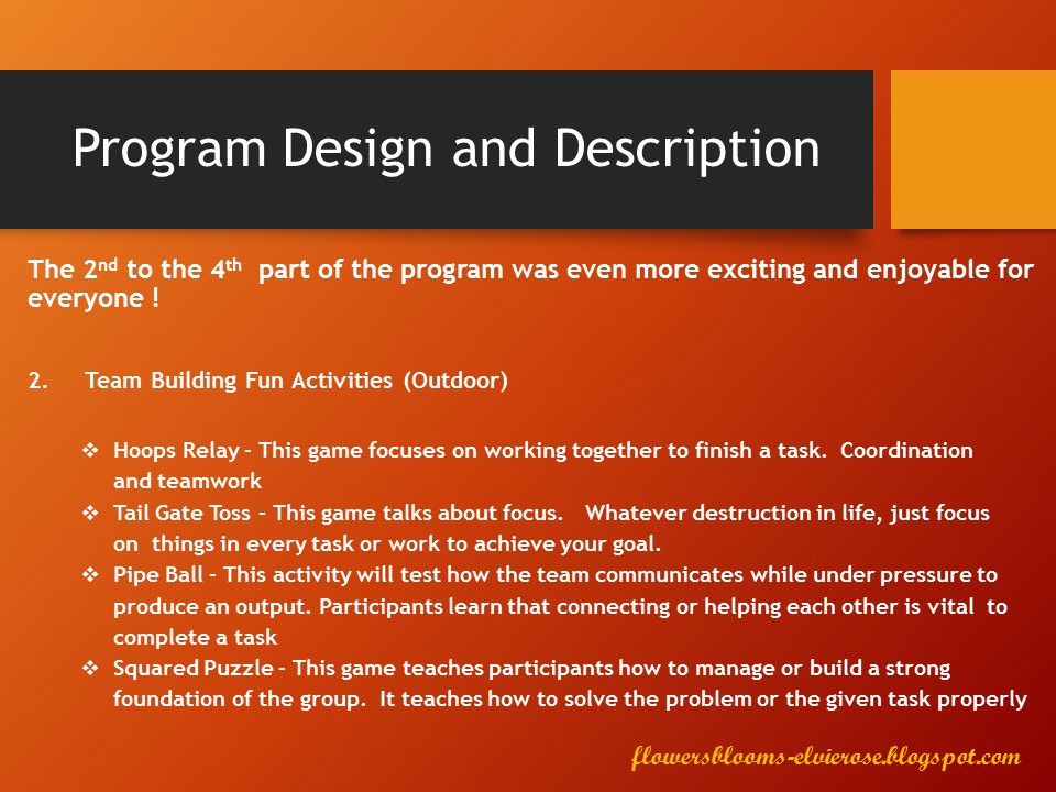 FLOWERSBLOOMS by "Elvie": A Great Team Building At Shercon Resort ...