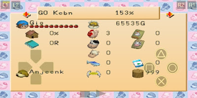 Cheat Harvest Moon Back to Nature untuk Android dan PC