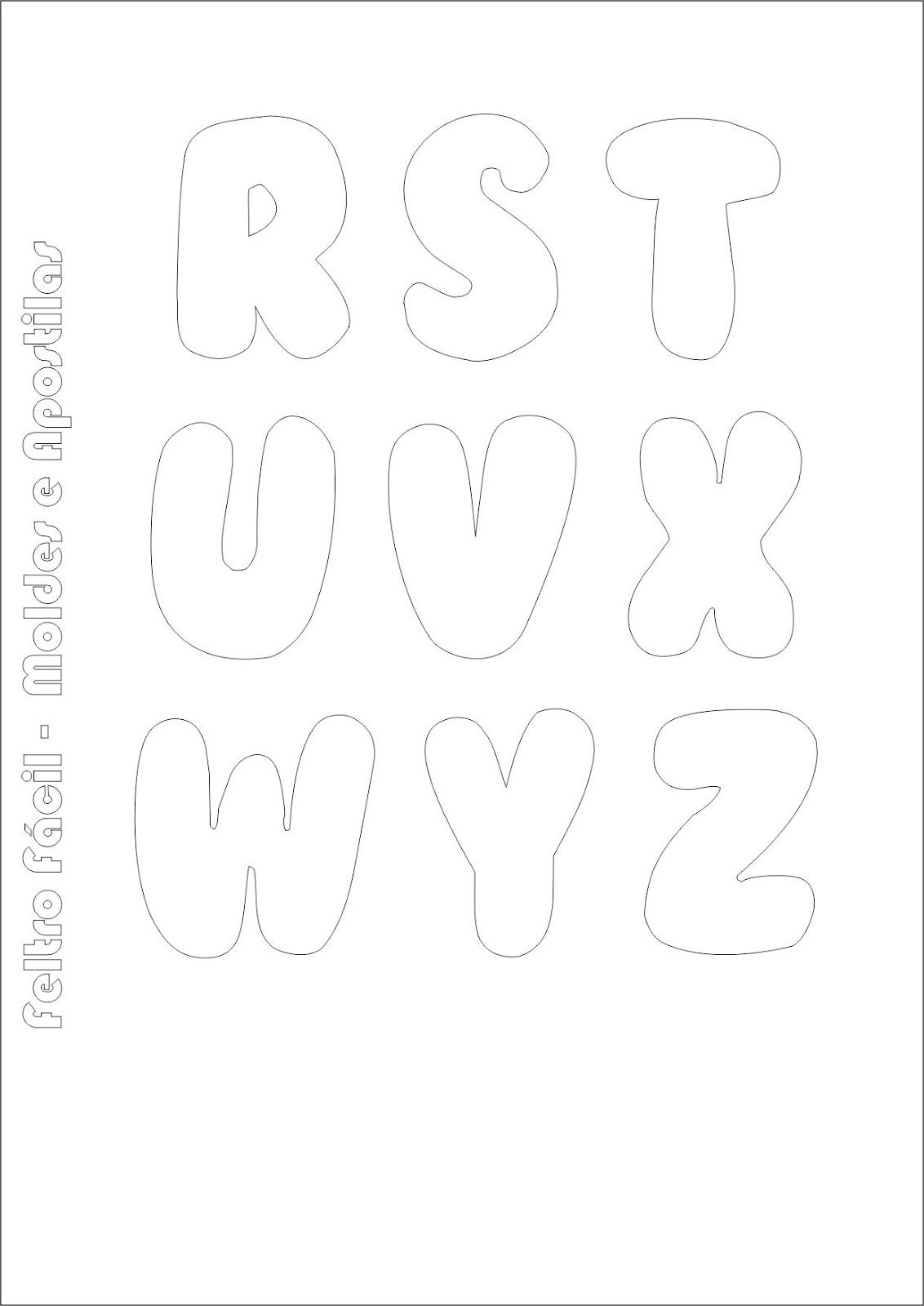 Molde De Letras Em Feltro - BRAINCP