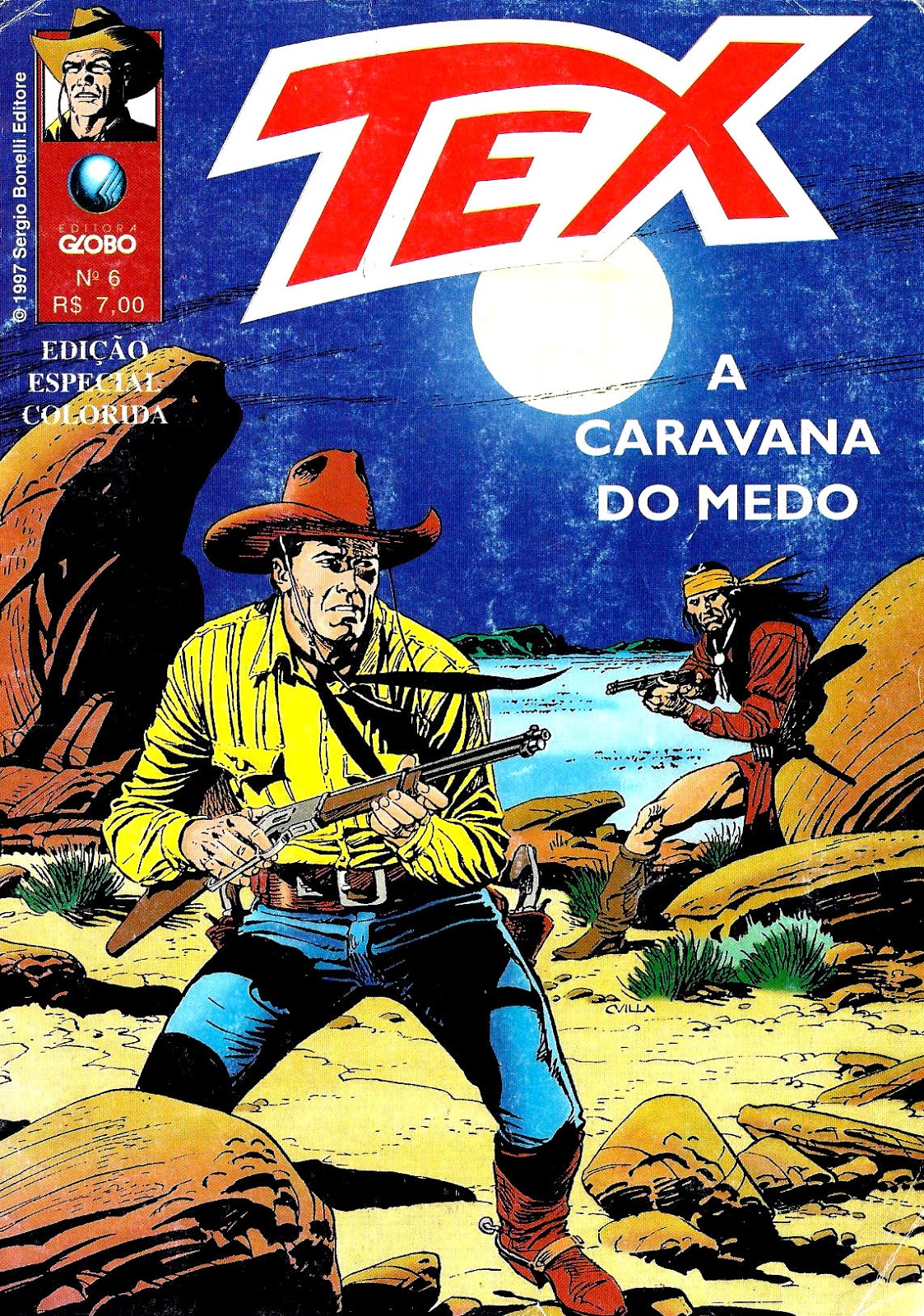 GURI GIBI : TEX EDIÇÃO ESPECIAL COLORIDA GLOBO Nº 003 FORTE APACHE