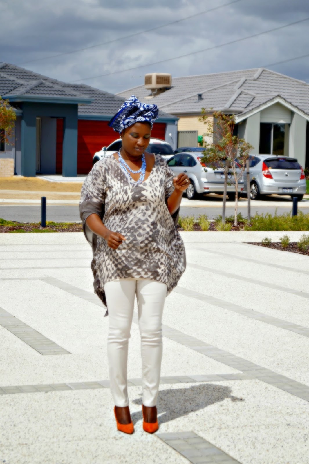 Silk Dress On A Windy Day | The Cooking Wardrobe