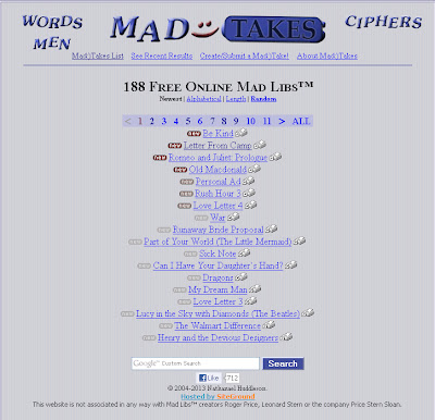 ReIdren Teaching/Learning: Mad:)Takes - Free Mad Libs™ Online