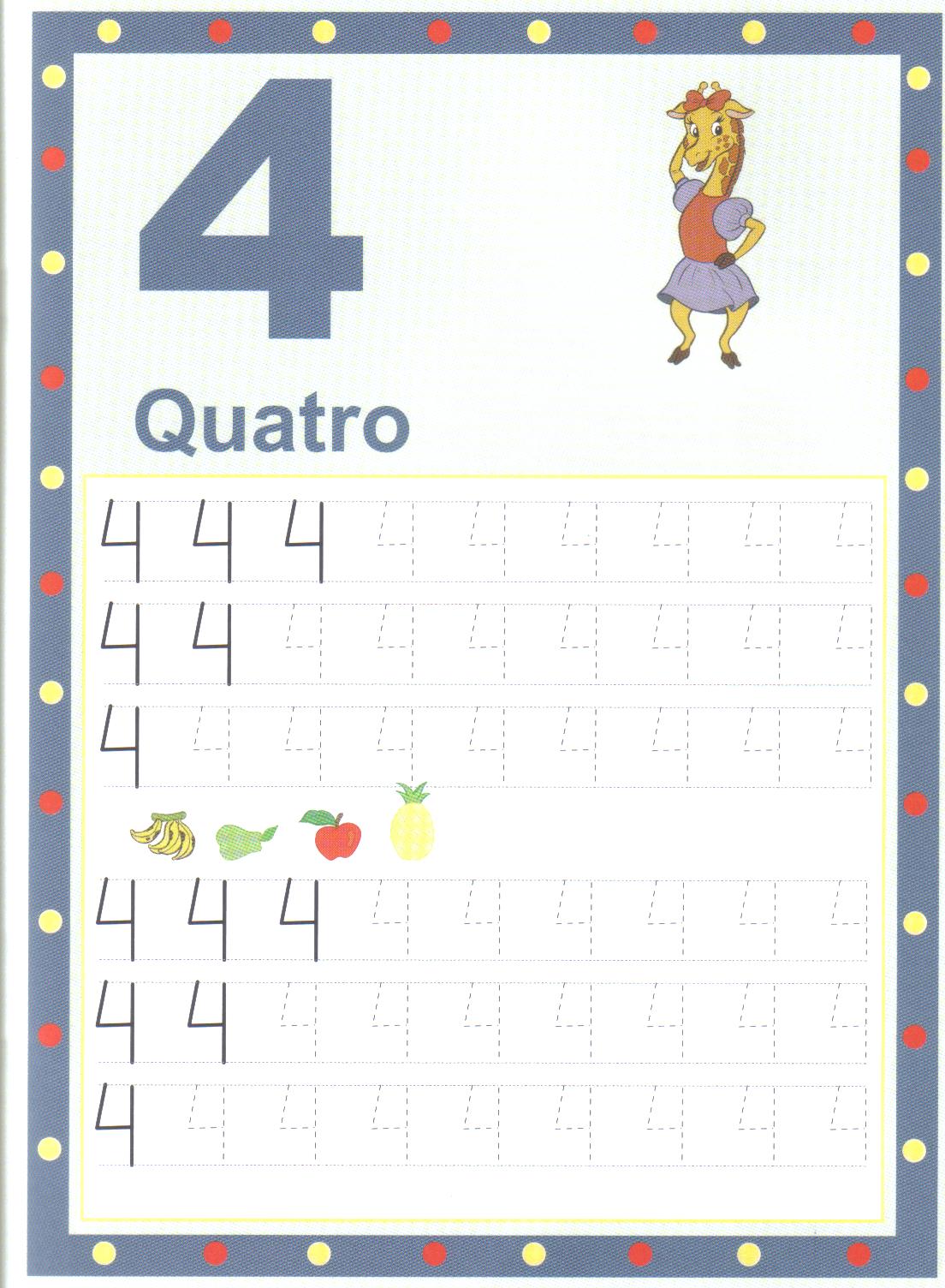 Caderno De Caligrafia Numeros - FDPLEARN