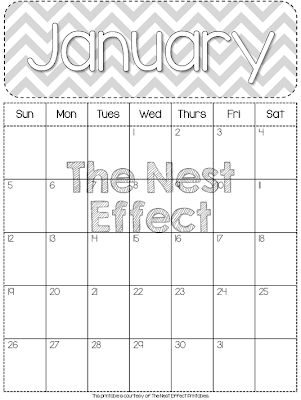 Frugalattes: FREE: 2014 Chevron Printable Calendars!