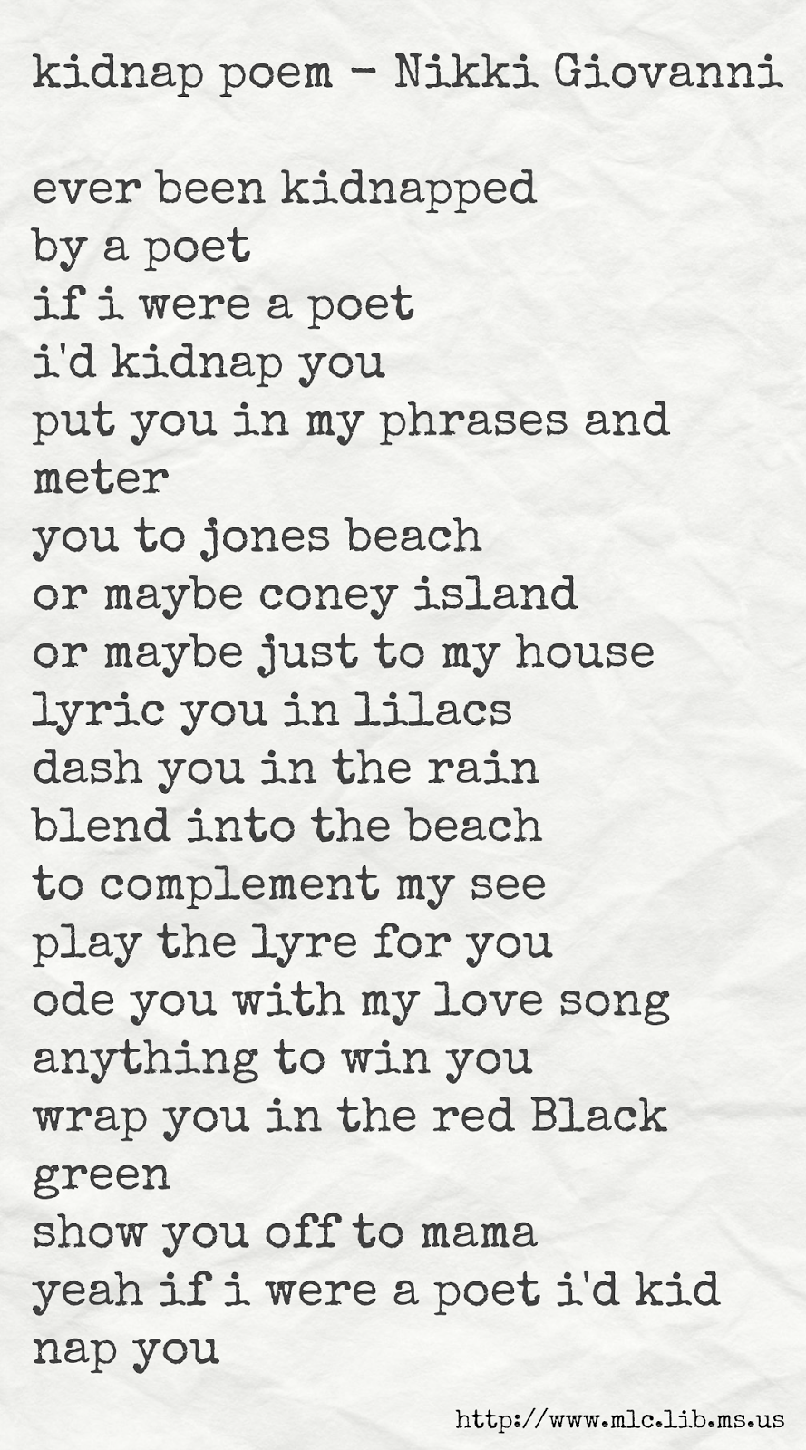 Mississippi Library Commission Blog: Solely, Notably, Poetry