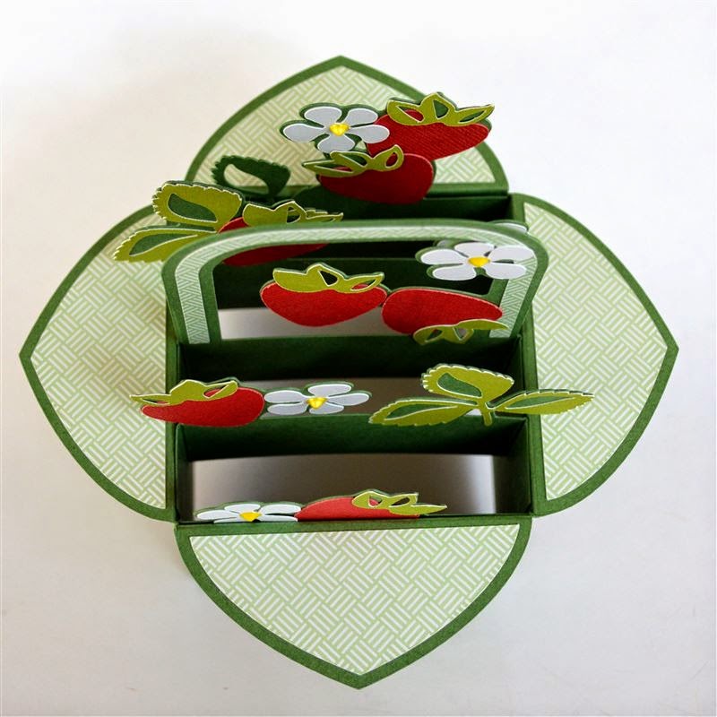 Capadia Designs: Strawberry Box Card from SVG Cuts