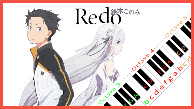 Redo (Re:Zero Opening) | Piano Letter Notes