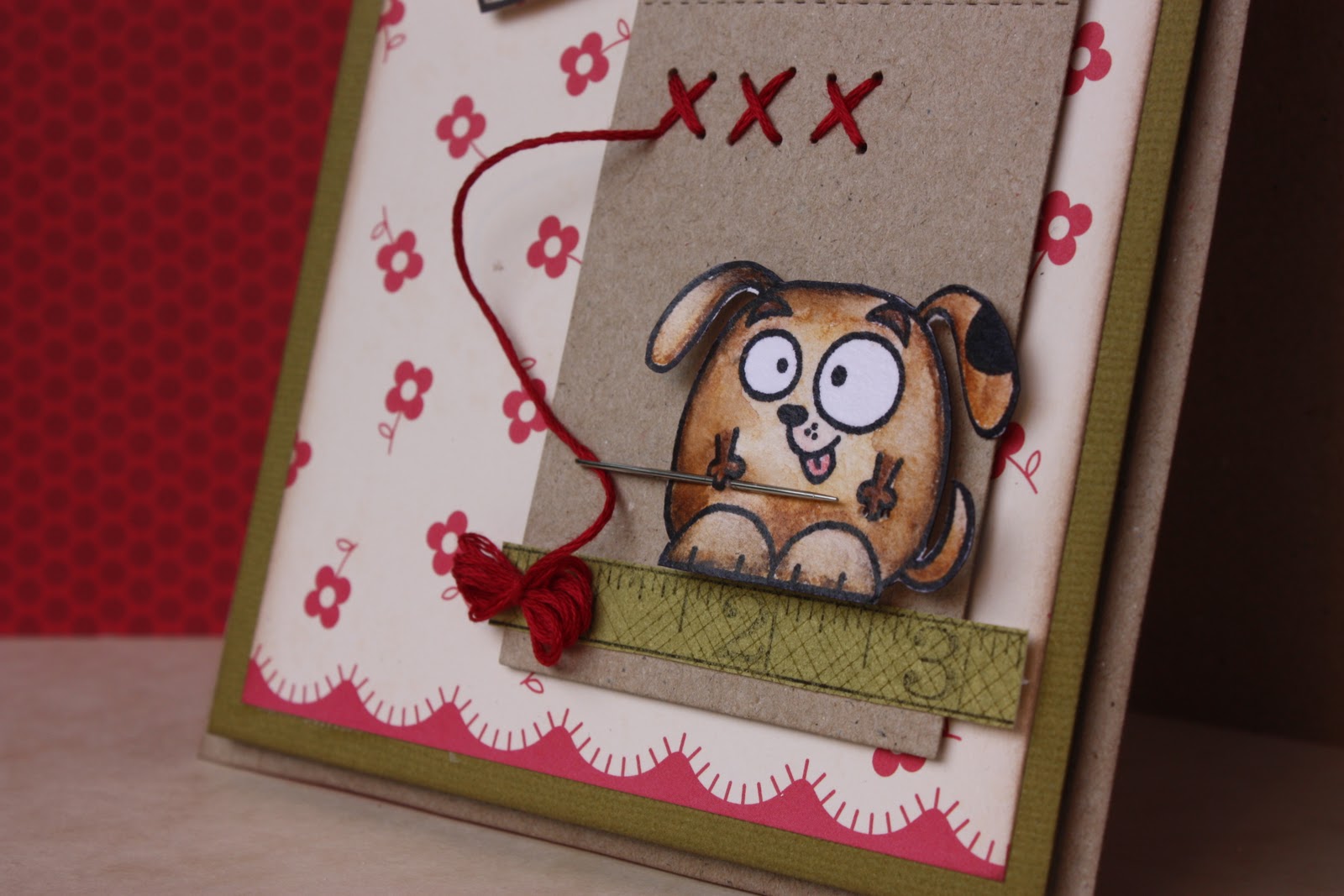 Peppermint Patty's Papercraft: Card from a Needlework Teacher!
