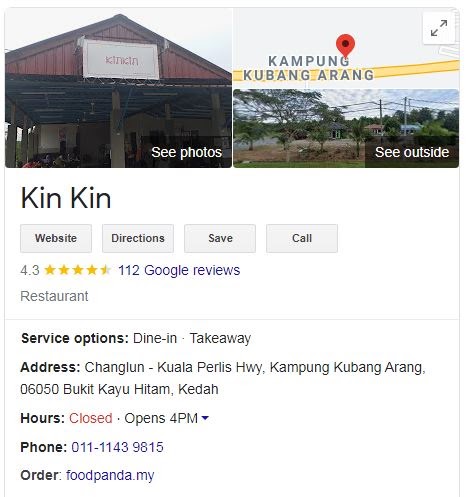 Kin Kin Thai Food Changlun Kedah