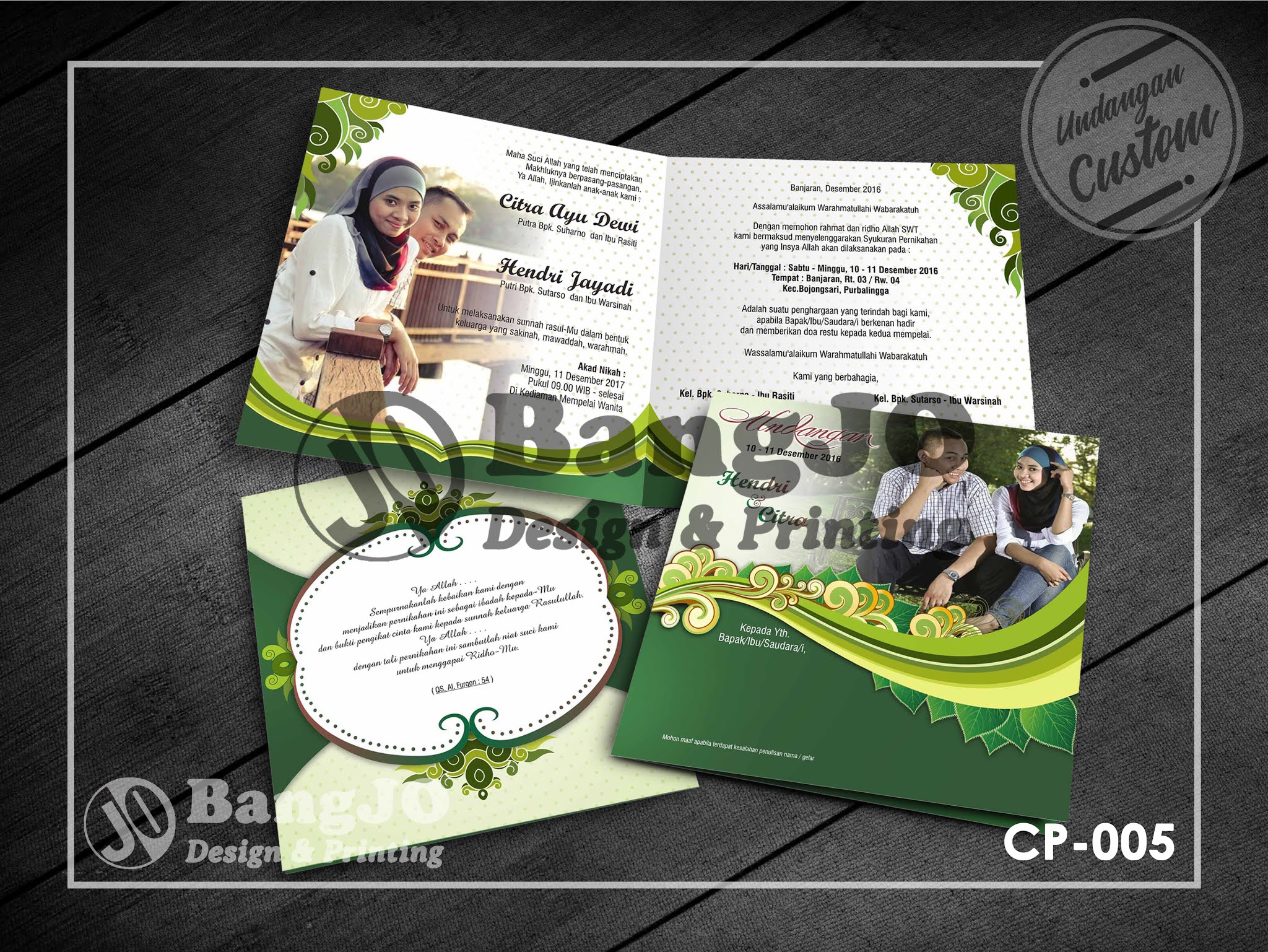 Undangan Custom Prewedding CP-005 - BangJO Store