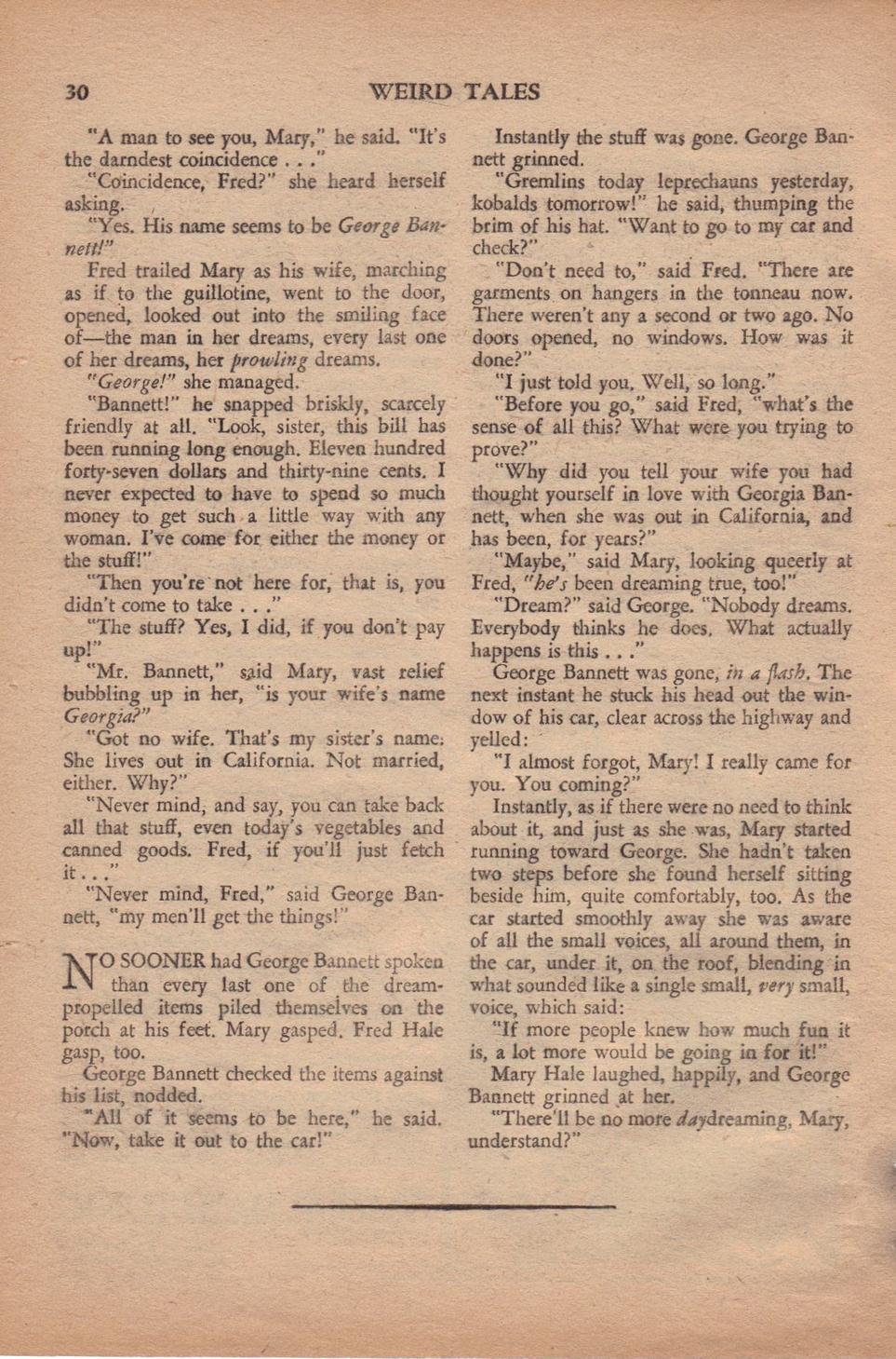 Two-Fisted Tales of True-Life Weird Romance!: Astra by Arthur J. Burks.