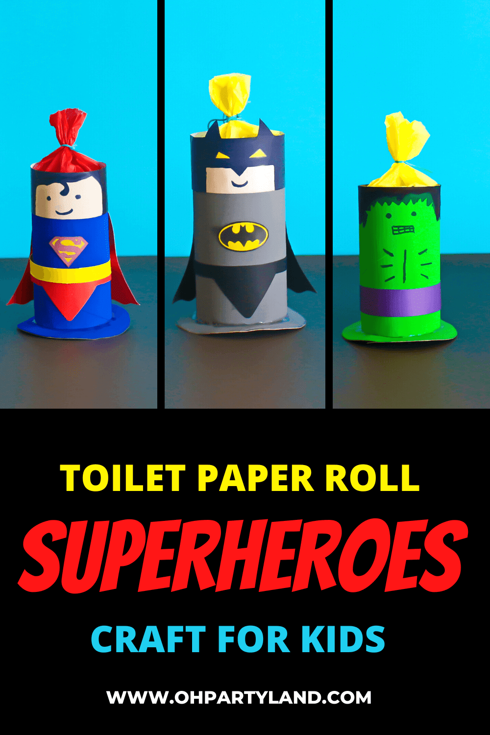 Toilet Paper Roll Superheroes - Crafts for kids - oh partyland