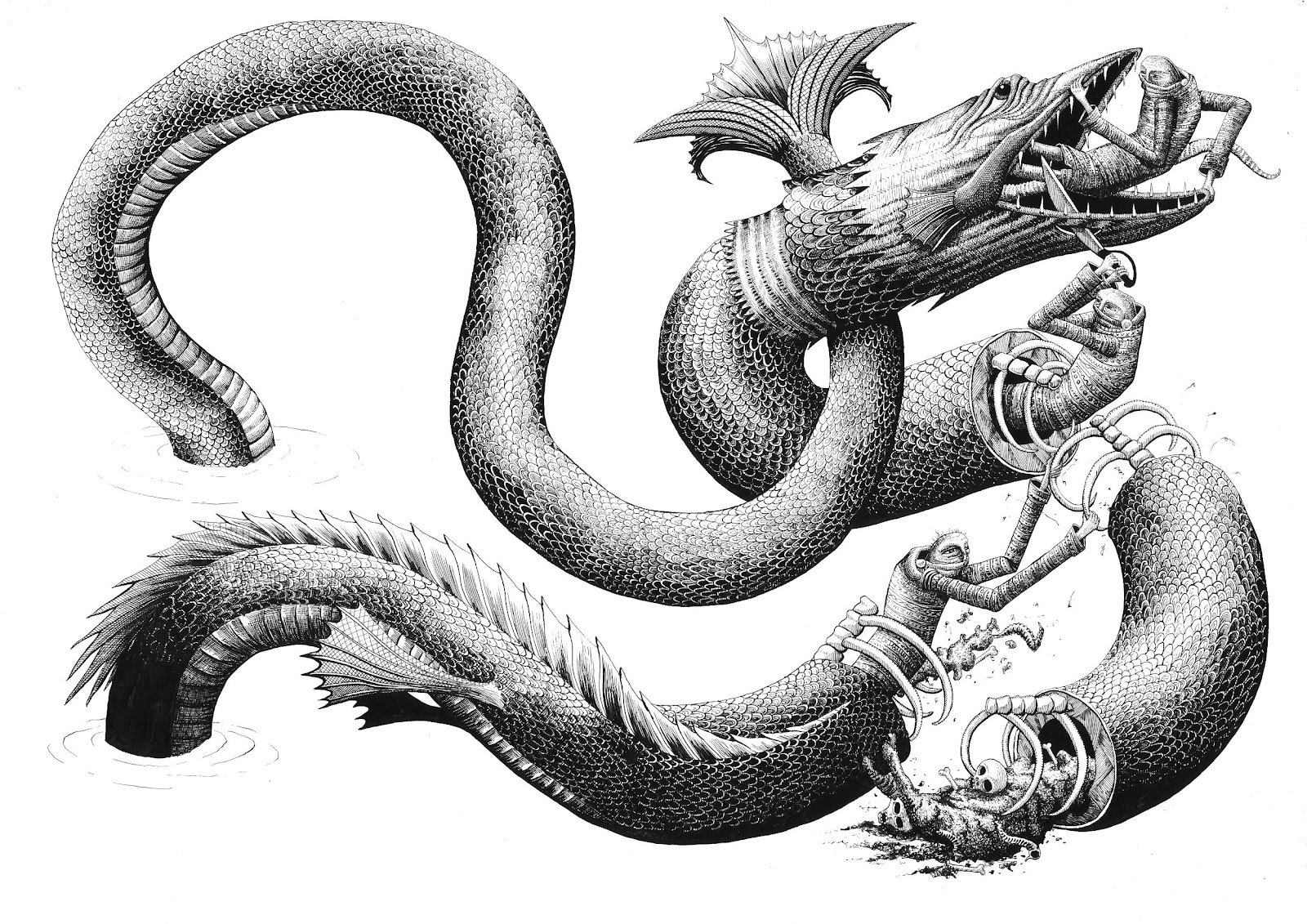 phlegm: prey to some wild beast drawing