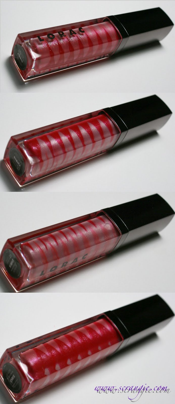 Scrangie: LORAC Lips With Benefits Lipgloss Spring 2012 Swatches and Review