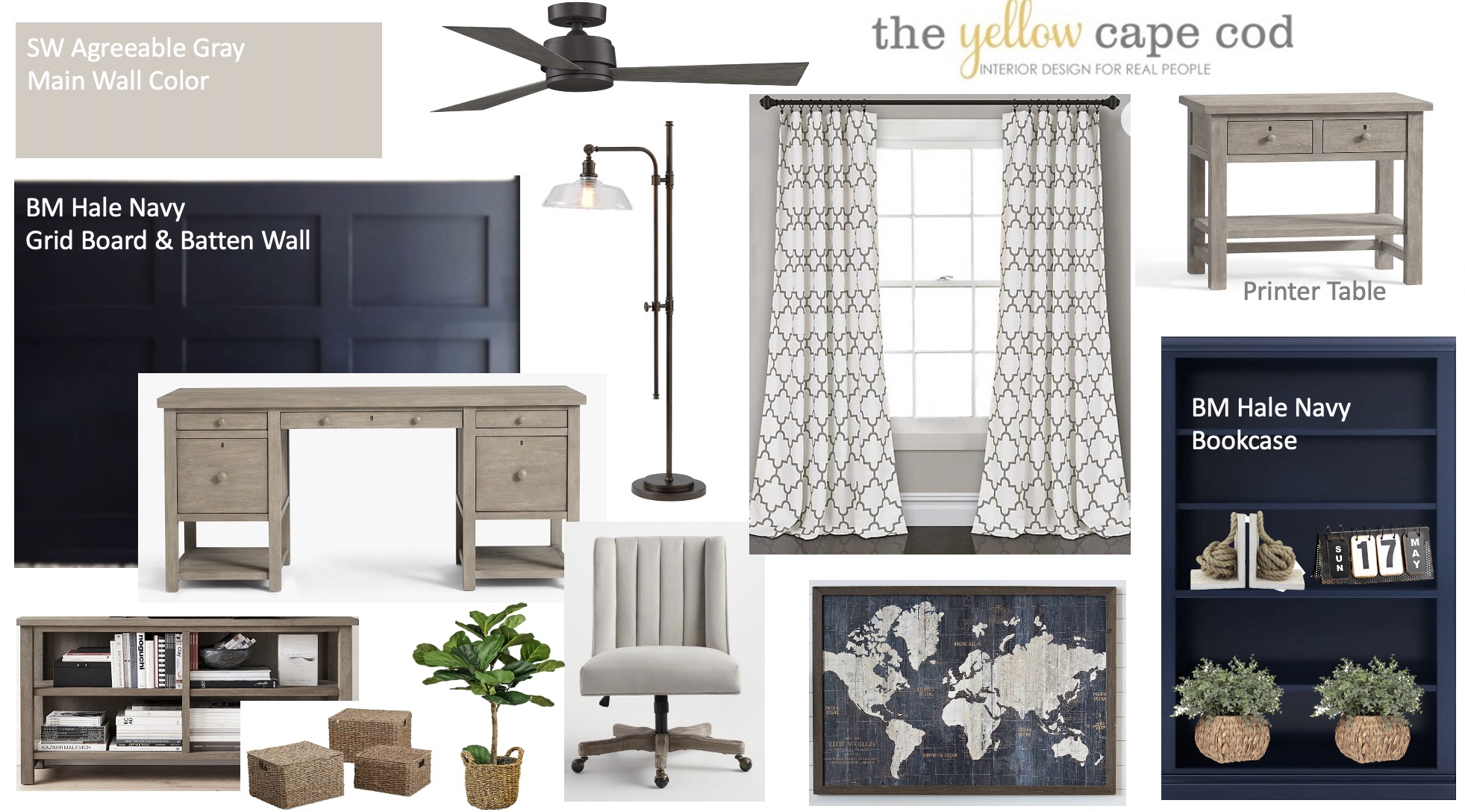 The Yellow Cape Cod: A "Subtly Nautical" Home Office Design