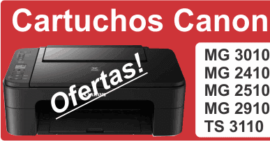 Cartucho Canon MG3010 / TS3110 / MG2410 / MG2510 e MG2910 - Impricor ...