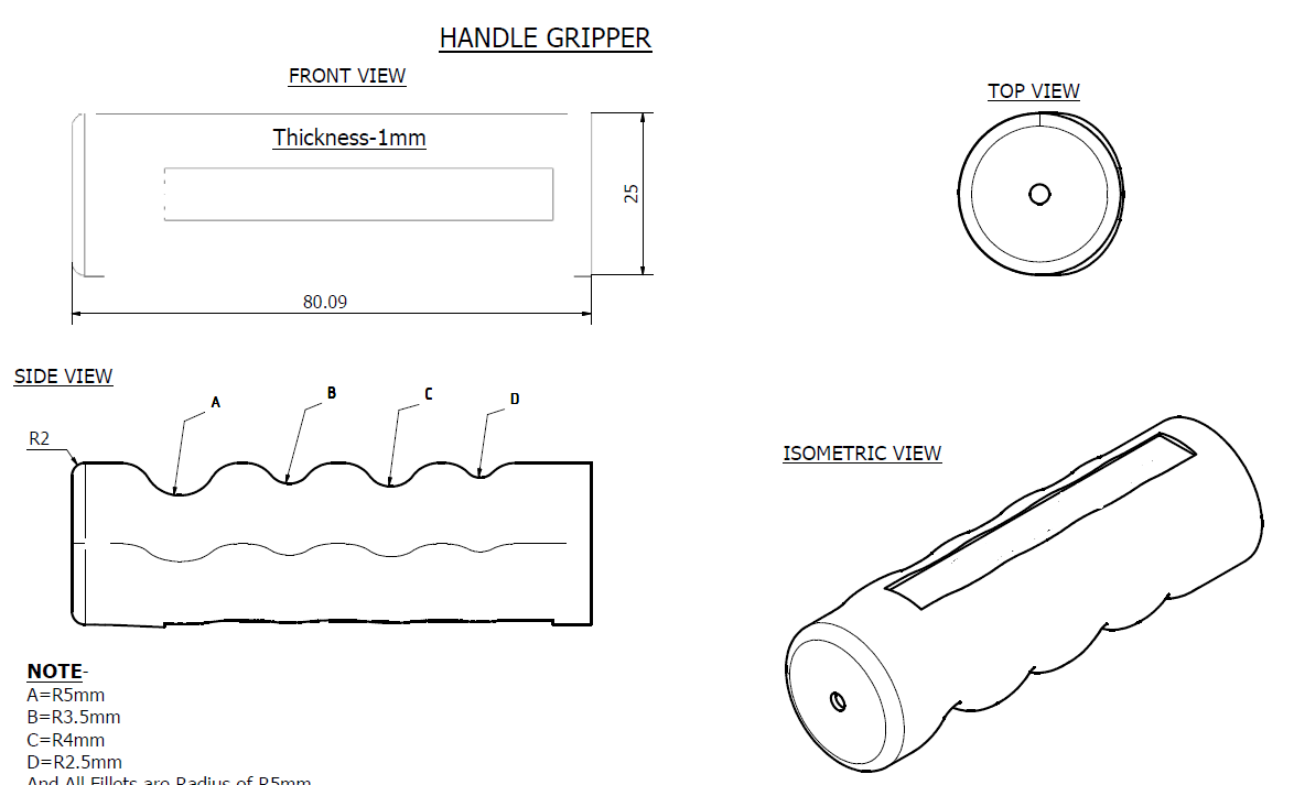 Handle Gripper - Solidworks CAD
