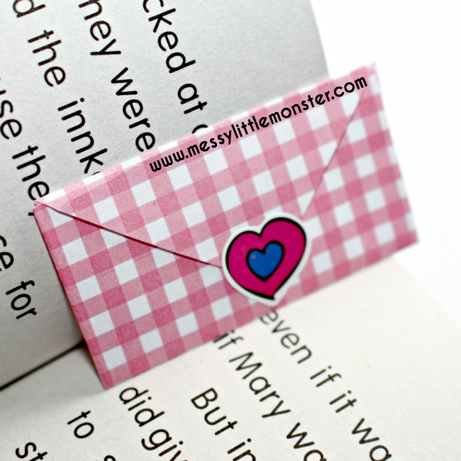 Tiny Folded Heart Envelopes - Secret Love Notes - Messy Little Monster