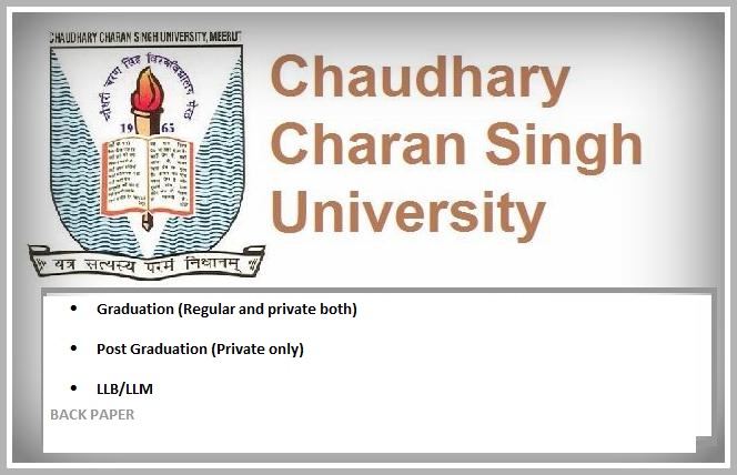 Chaudhary Charan Singh University Meerut: CCS University back paper ...