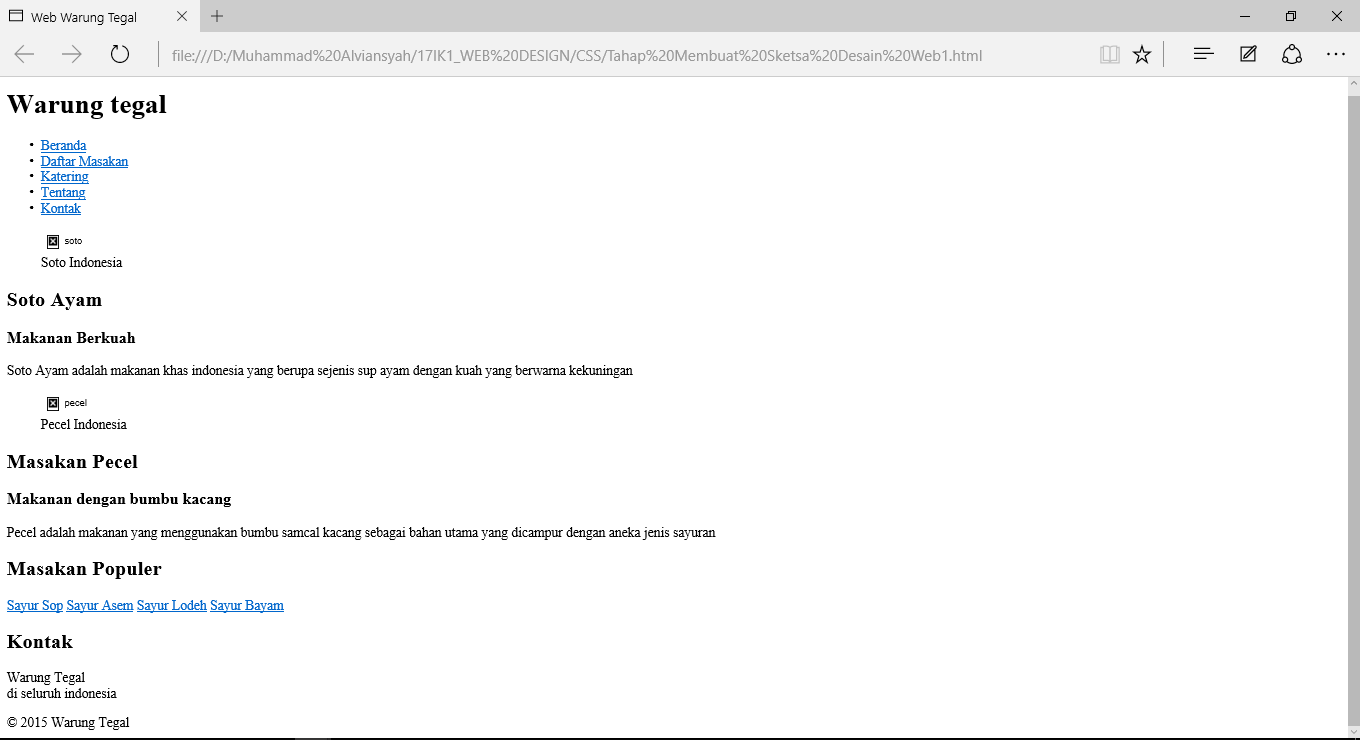 Membuat Sketsa Desain Web