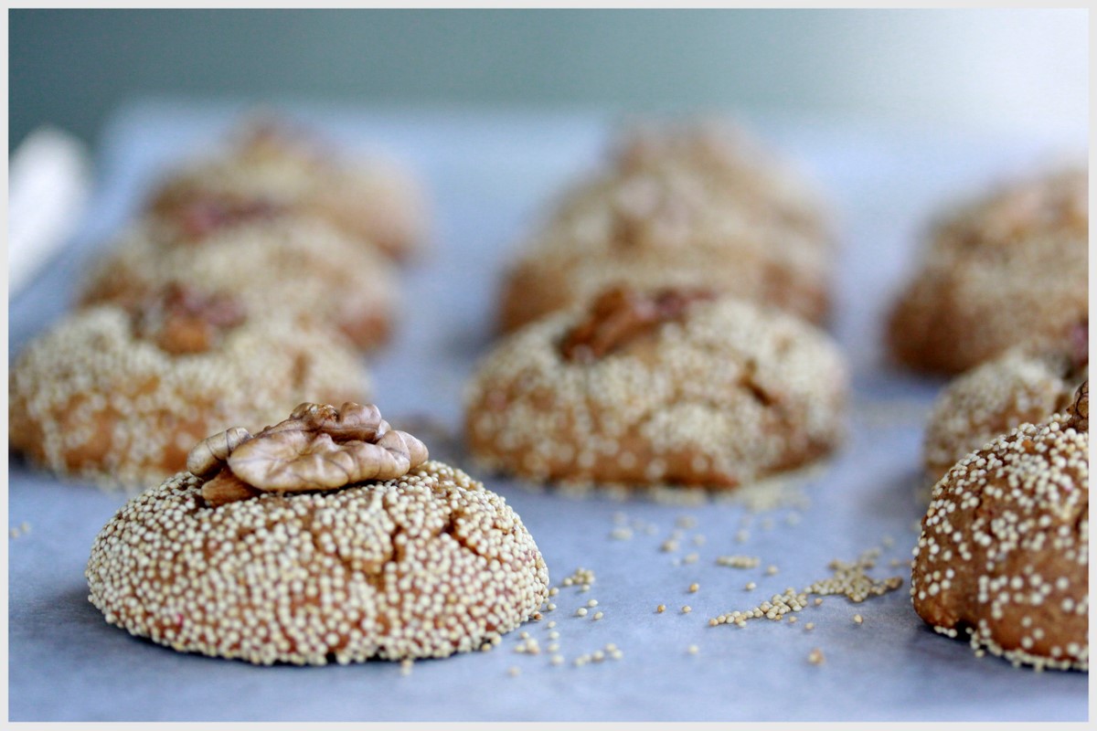 A Snack in Flight - Amaranth Biscuits with Orange Blossom & Ginger