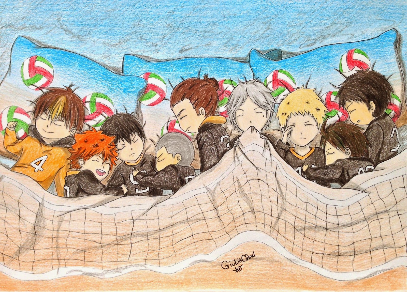 Giulia Chan Art: Haikyuu chibi sleep