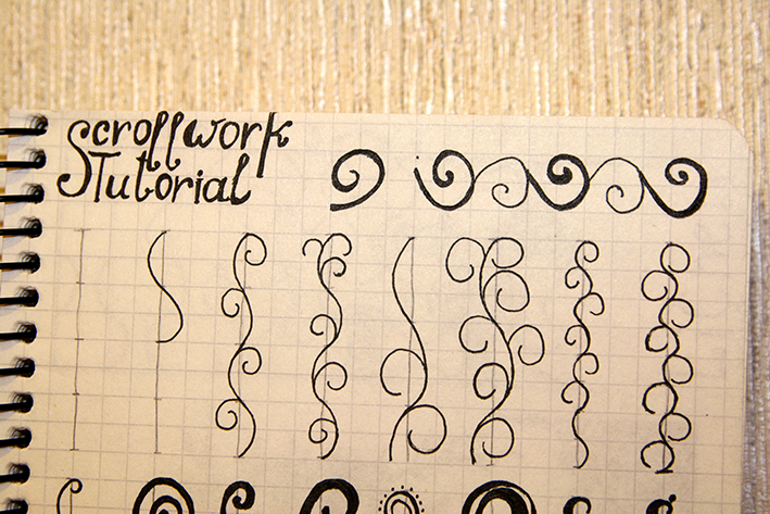 Рамбутан творческий блог: ZENTANGLE. Завитушки ScrollWork Tutorial (7)