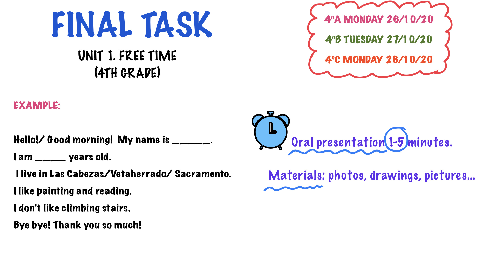TEACHER YOLANDA GARCIA CEIP JUAN MARIN DE VARGAS: FINAL TASK UNIT 1 ...