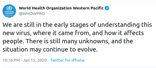 Avian Flu Diary: WHO WPRO Twitter Announcement Of Japan's Coronavirus ...