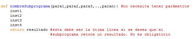 Programación (°Algoritmos°): SUBPROGRAMAS