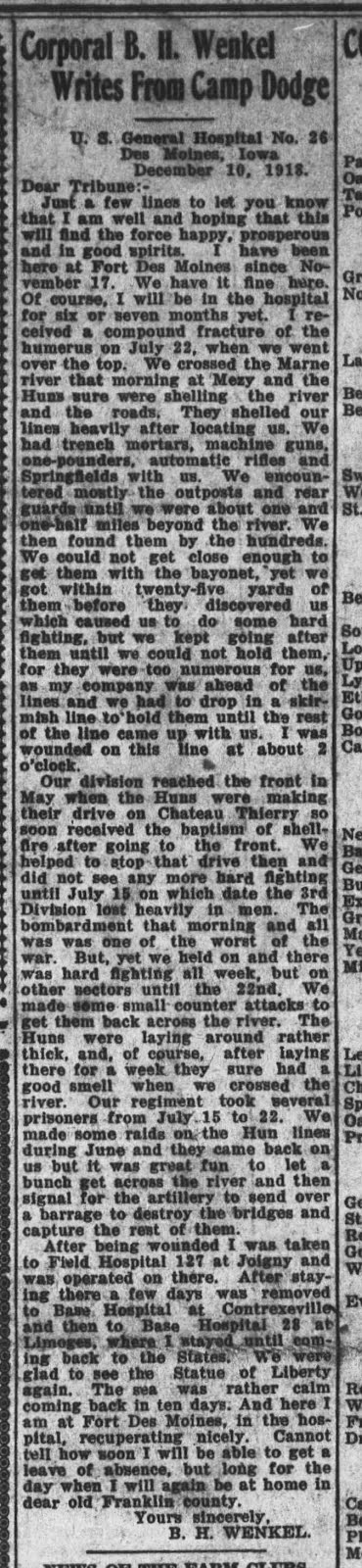 Wenkel Family Research: Benjamin H. Wenkel 2 of 4 #NotMyWenkel