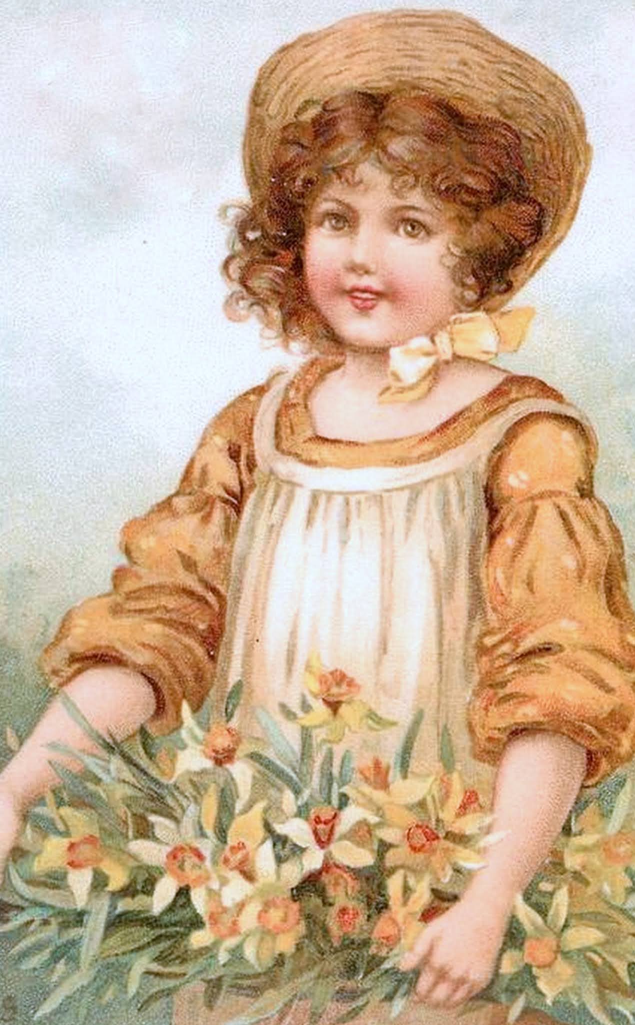 bumble button: Raphael Tuck & Sons antique postcard set. Sweet girls ...