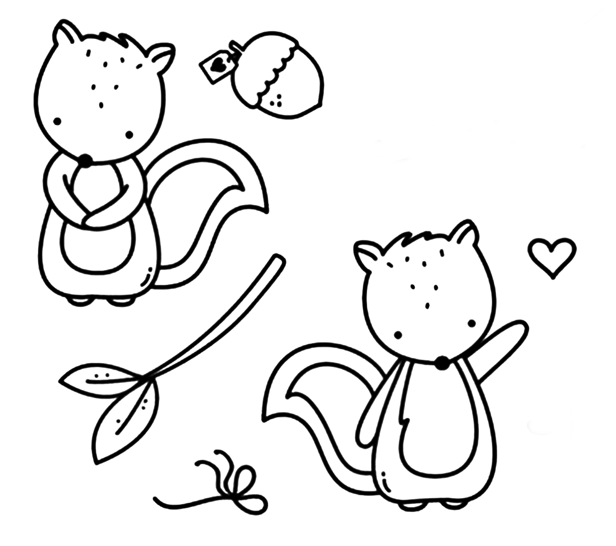 Riscos graciosos (Cute Drawings): Esquilos (Squirrels)