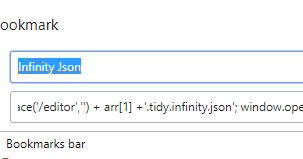 AEM Cases: Open infinity.json of your AEM page with Bookmarklet
