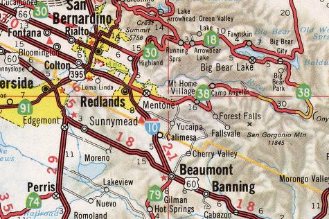 California State Route 60/Former US Route 60/70 through the Moreno ...