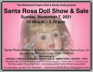 Santa Rosa Doll and Toy Show 2021-- November 7, 2021