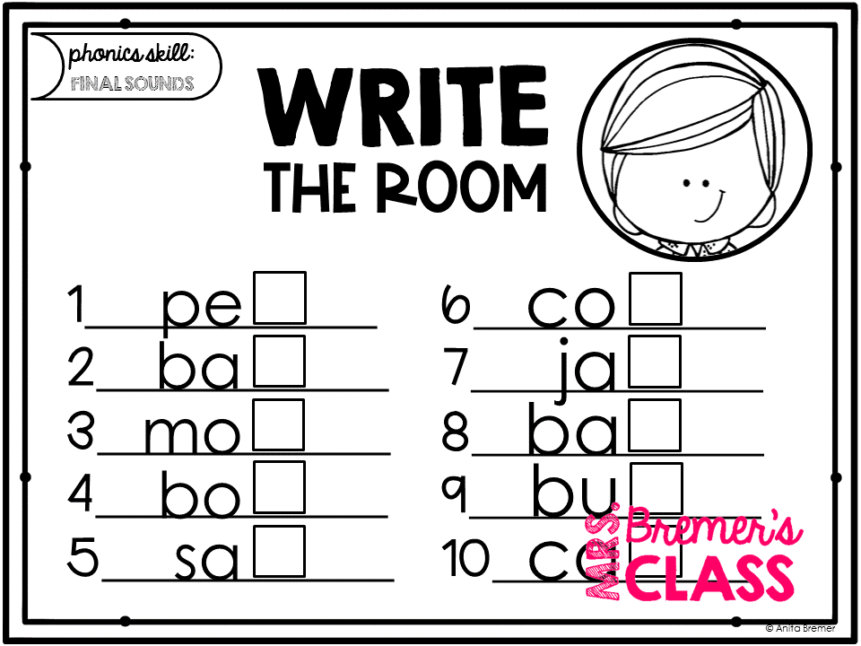 Write the Room Phonics Activities | Mrs. Bremer's Class