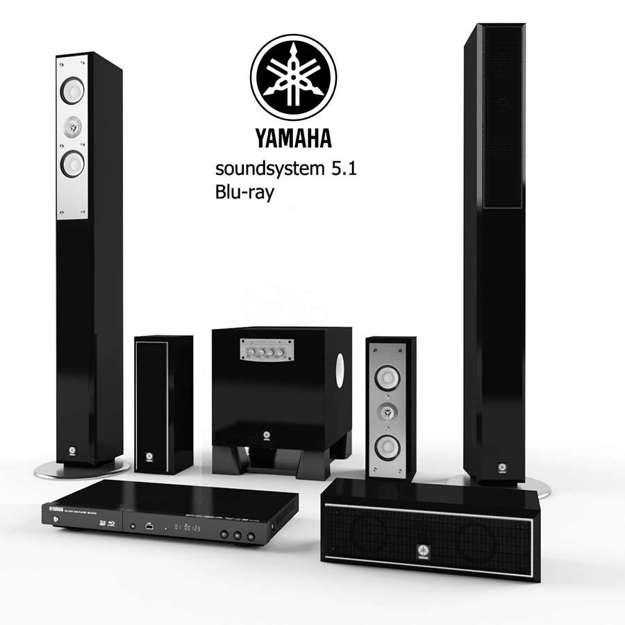 Sound System 5.1 Yamaha 3d model