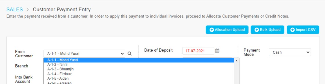 i-Account - How to Record an Unidentified Receipt | FingerTec Technical ...