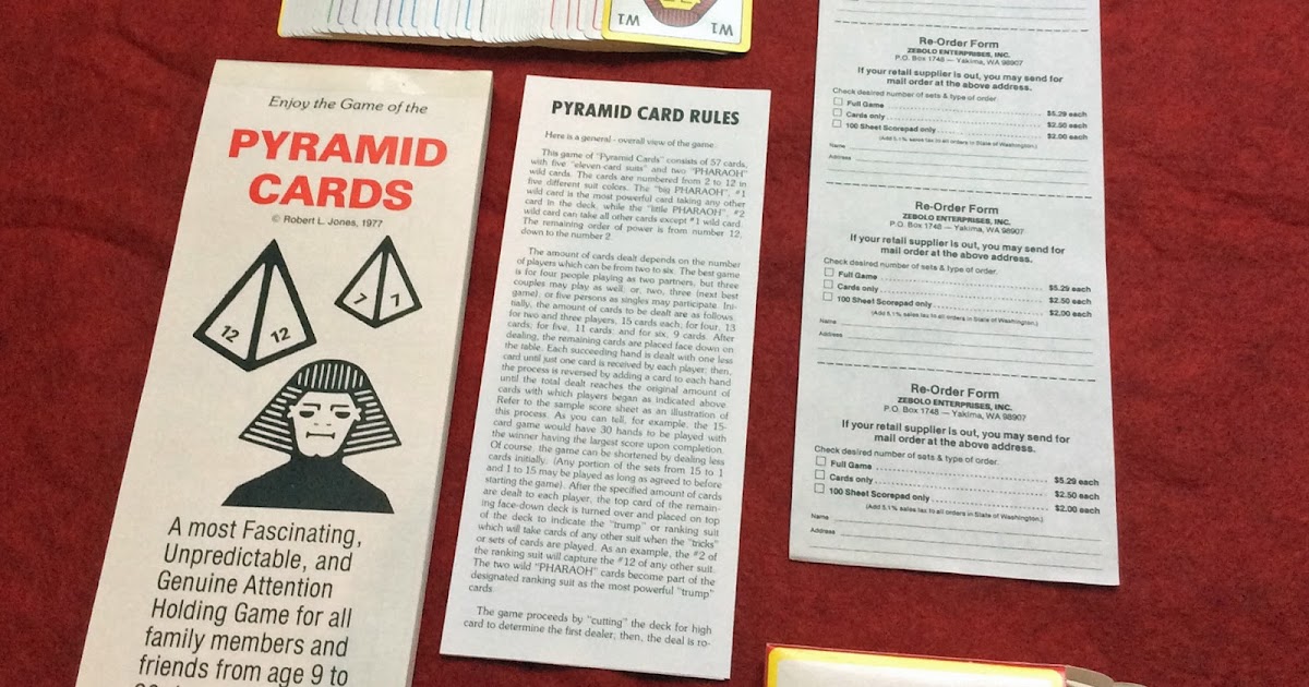 Mezmaron's Lair: Review of Pyramid Cards - A Trick-Taking Game From 1977