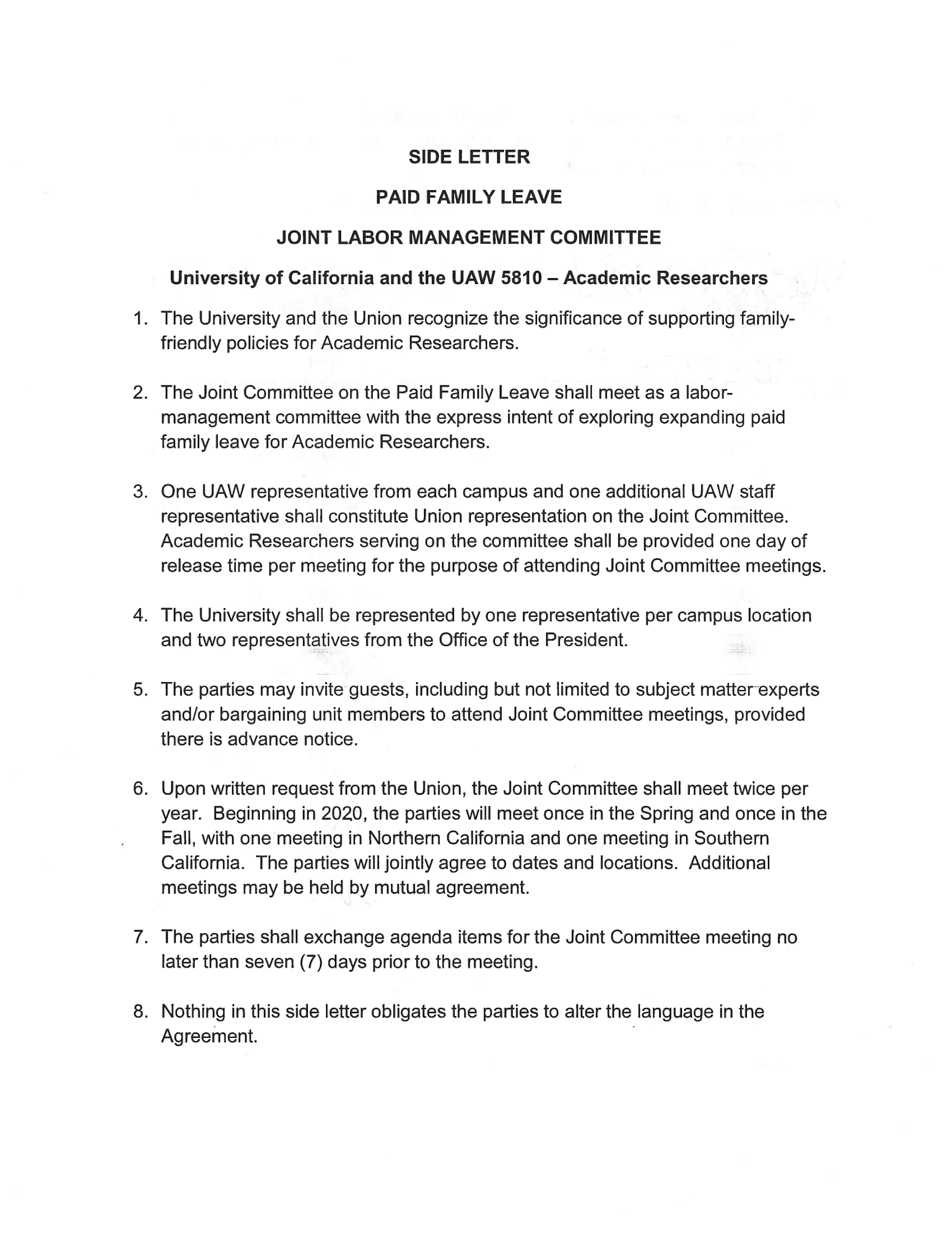 Side Letter Agreement Template ~ Resume Letter