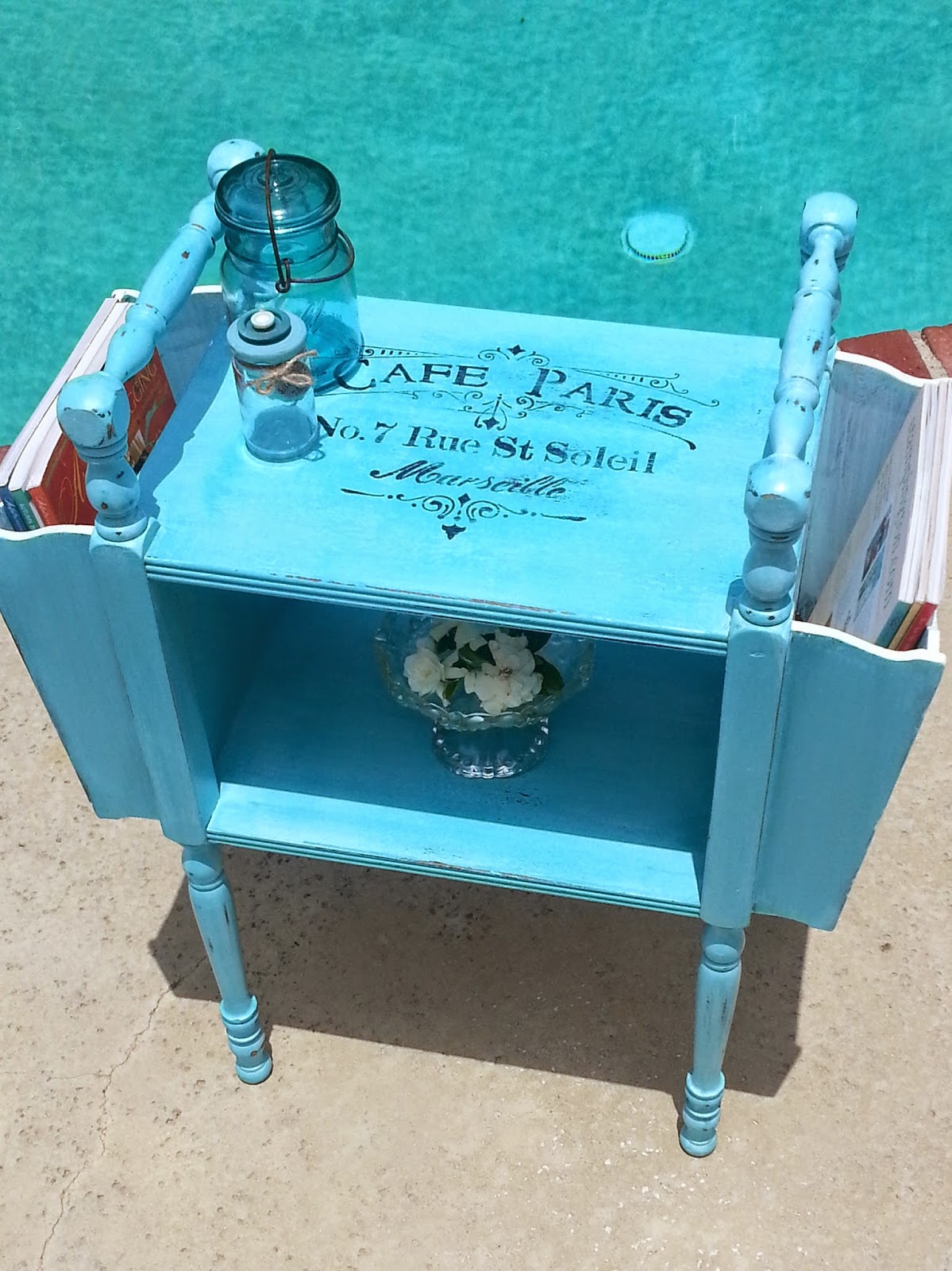 THE ALTERED FLEA: Vintage Magazine Side Table Transformed with Chalky ...