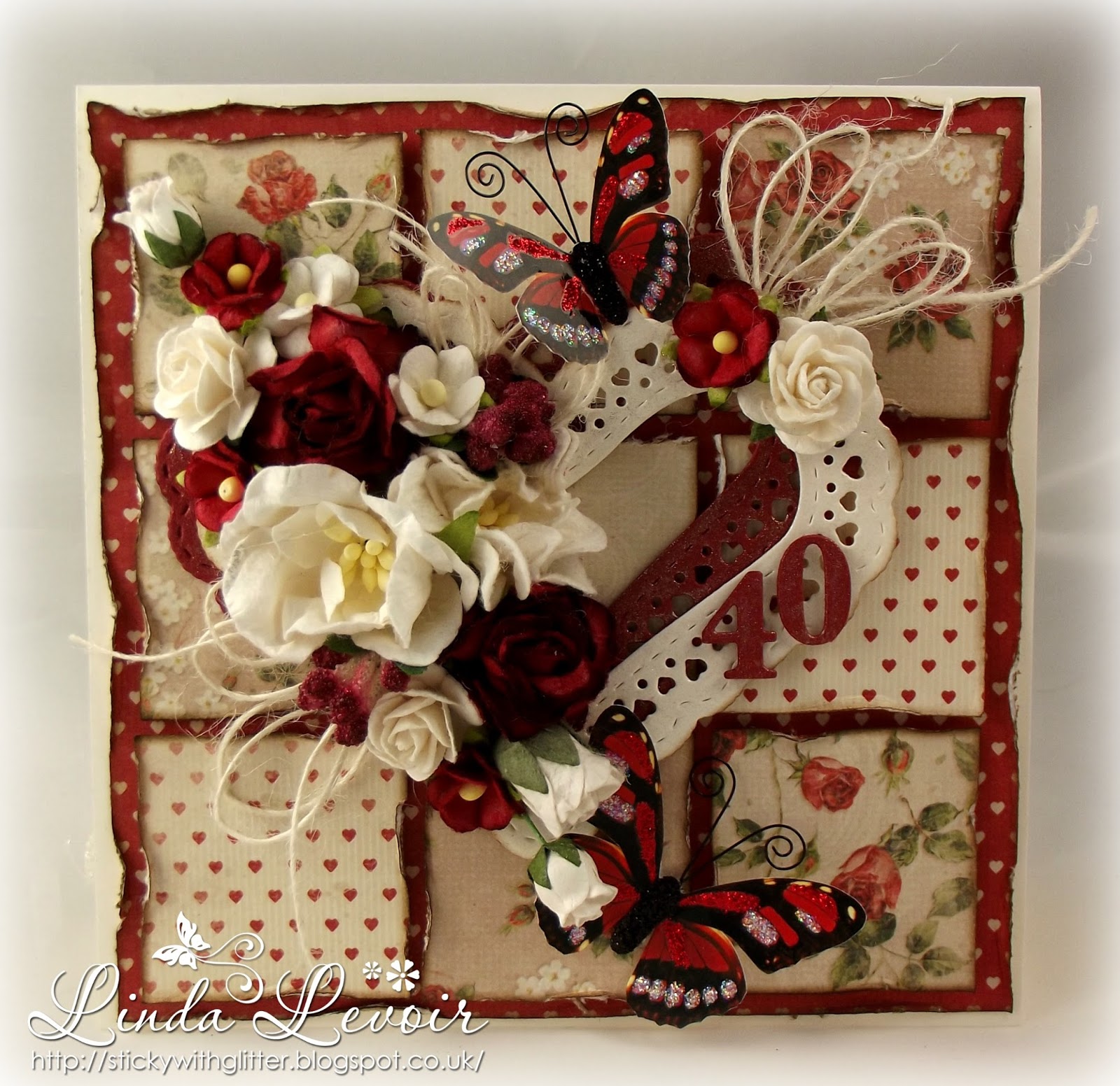 SWG Design by Linda Levoir: Ruby Wedding Card