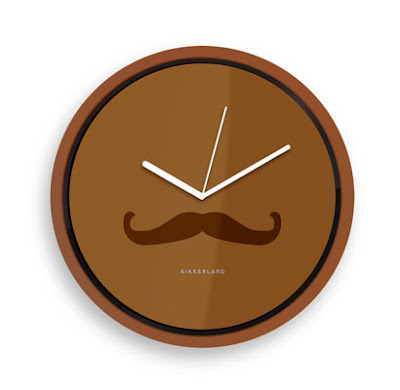 Curious Clocks: Mustache - Wall Clock