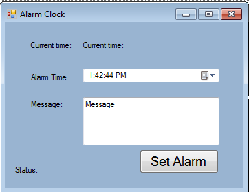 Alarm Clock with Sound Message in VB.NET ~ ulvs