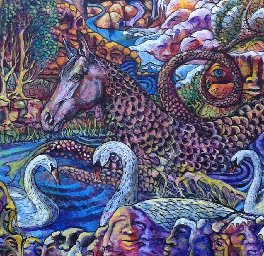 Lytle: "Kelpie" acrylic painting by Joe Lytle