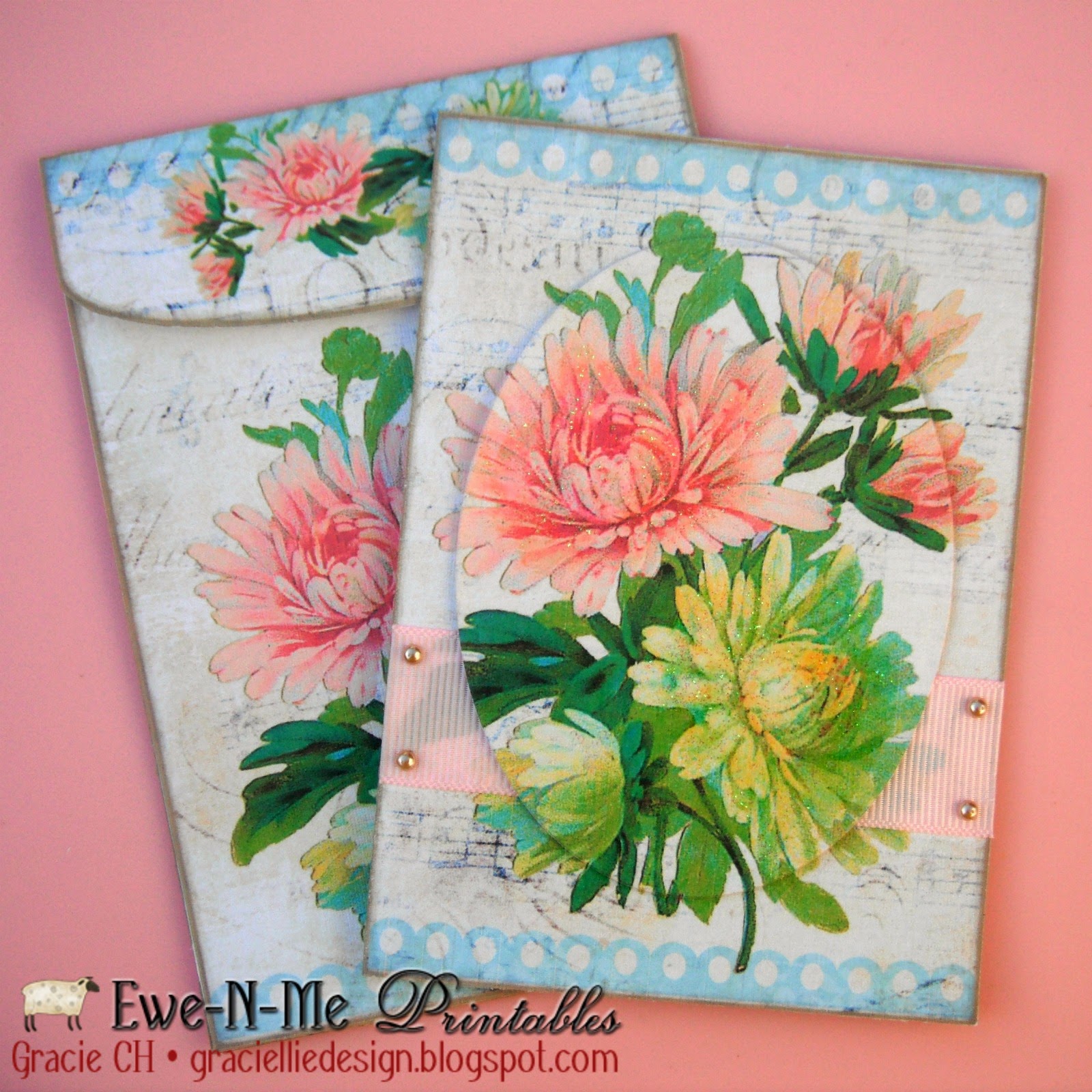 Ewe-N-Me Printables: Delicate Note Card