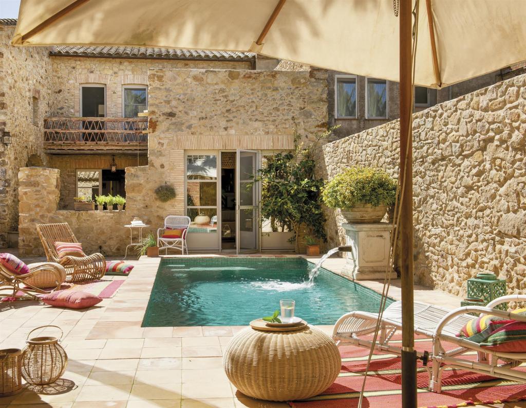 A bright Spanish stone house