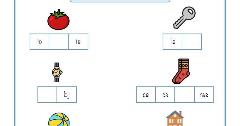 JUEGO DE CONCIENCIA SILÁBICA: ¿QUÉ SÍLABA FALTA?