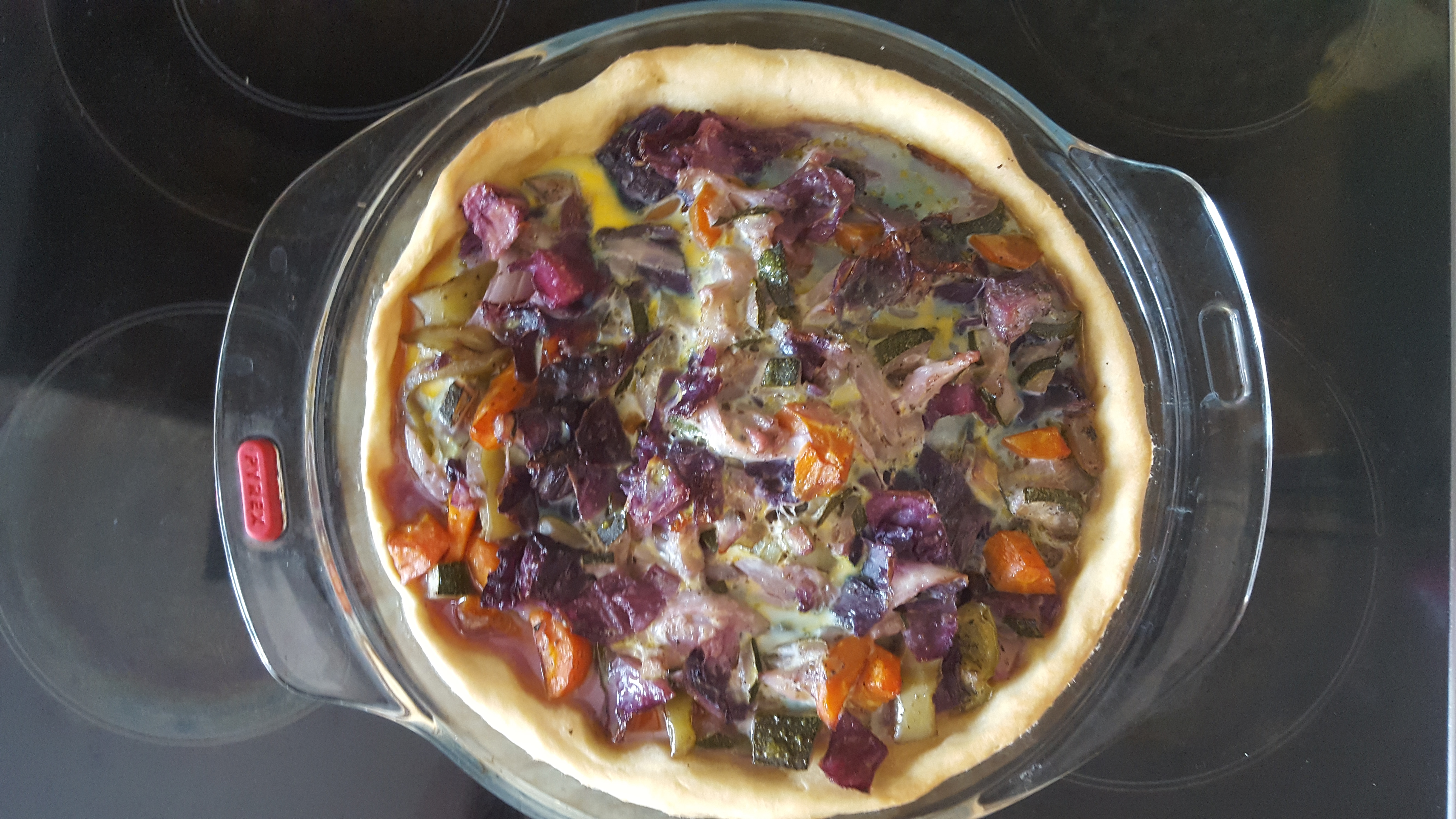 Red cabbage colourful summer quiche |Keeping it Real